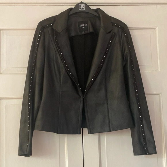 Insight | Jackets & Coats | Insight New York Black Studded Liquid ...